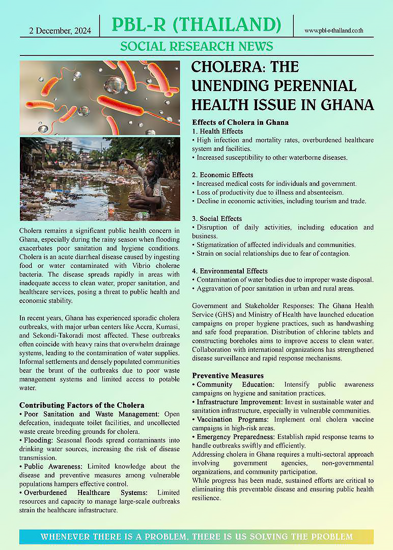 CHOLERA: THE UNENDING PERENNIAL HEALTH ISSUE IN GHANA